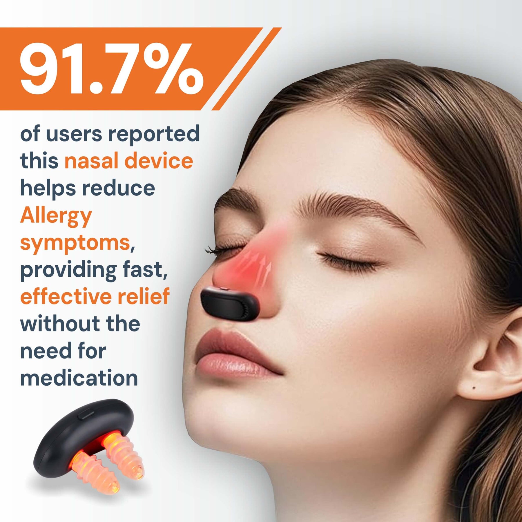 Red Light Nasal Therapy – Portable Device for Lasting Relief